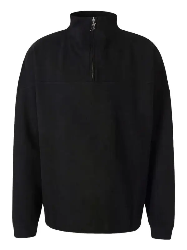 Jacquemus Logo-patch Half-zip Sweater - Black