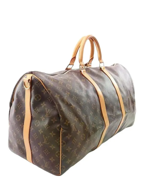 LOUIS VUITTON Monogram Keepall Bandouliere 55 Bag - Brown