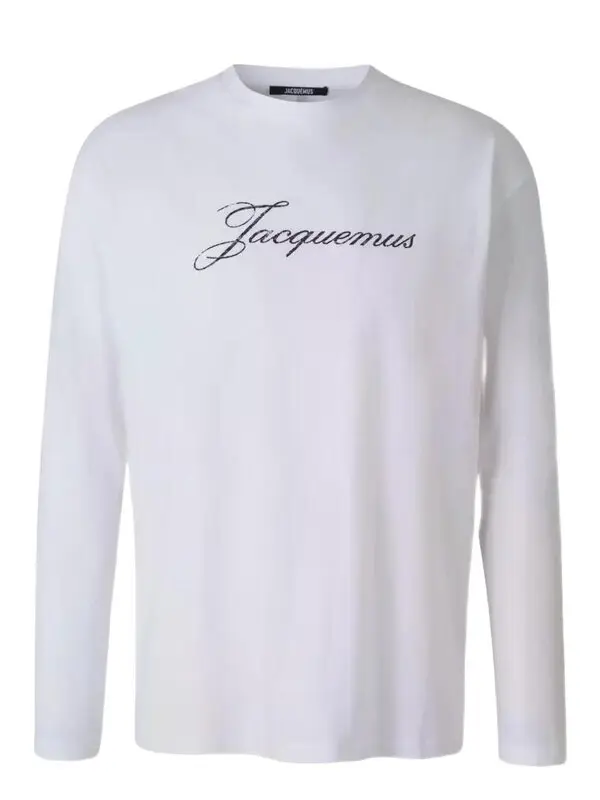 Jacquemus Logo-print Long-sleeve T-shirt - White