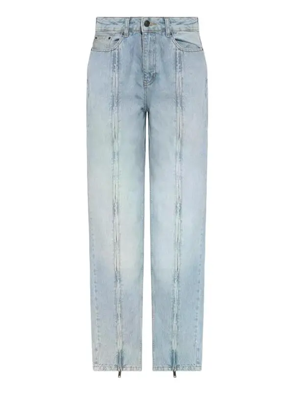 ROTATE BY BIRGER CHRISTENSEN Straight Leg Zip Jeans - Blue