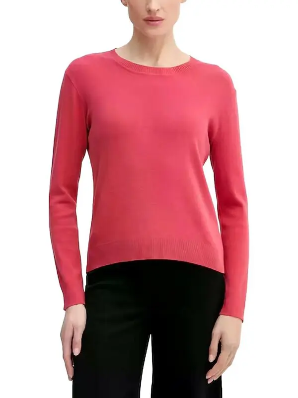 BENETTON Fine-knit Crew-neck Top - Pink