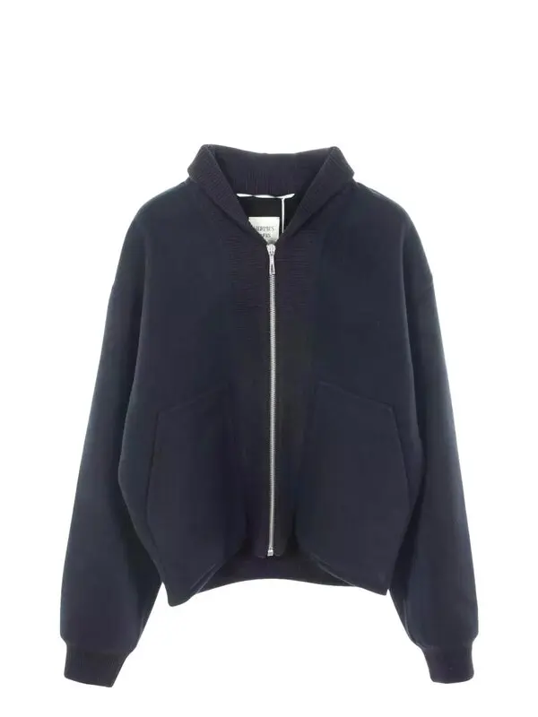Hermès Zip-up Knit Hoodie - Blue