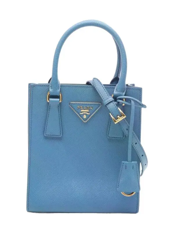 Prada Saffiano Leather Mini Bag - Blue