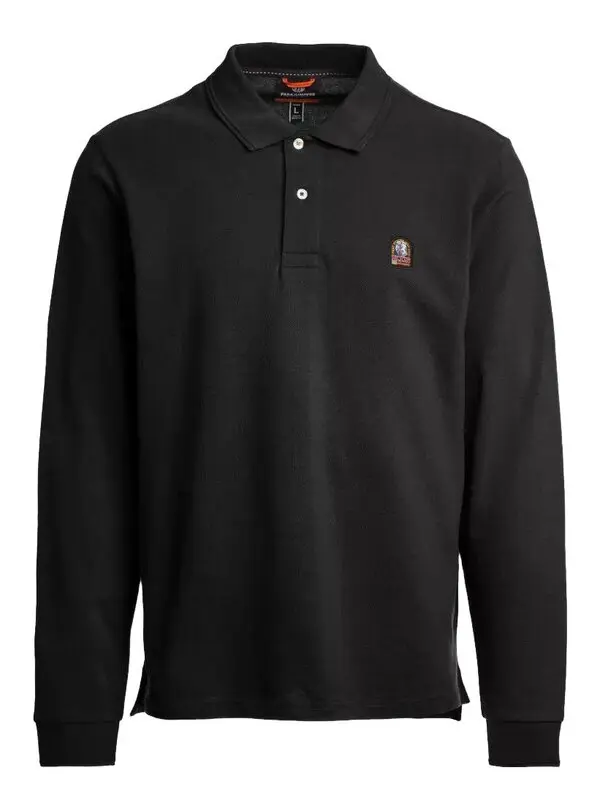 PARAJUMPERS Kerrobert Long-sleeve Polo Shirt - Black