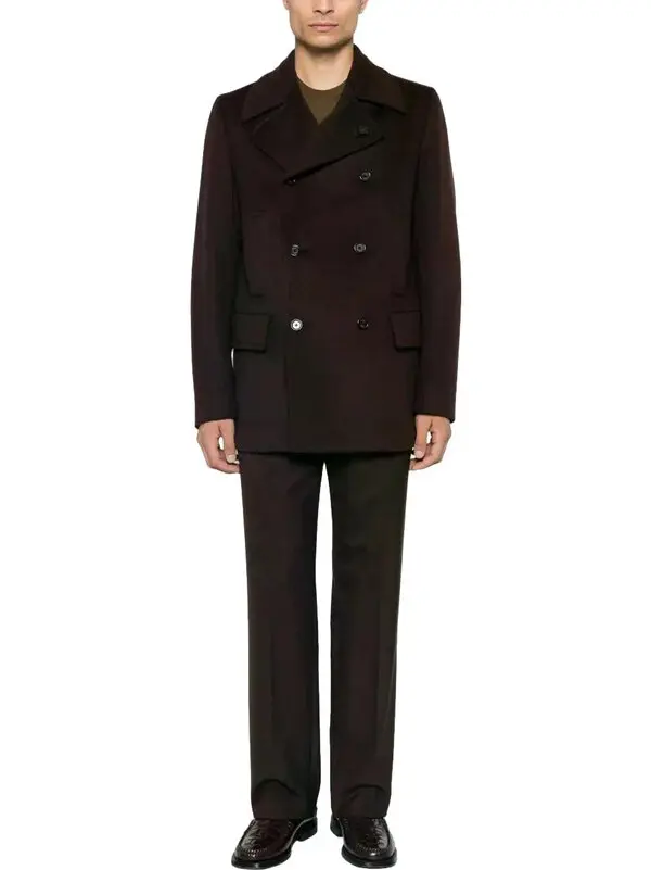 LARDINI Double-breasted Coat - Brown
