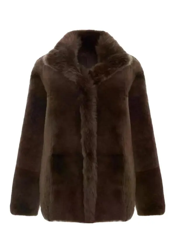 BIGARDINI Amira Shearling-trim Reversible Jacket - Brown