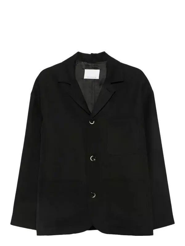 NINE:INTHE:MORNING Notched Lapel Patch Pocket Jacket - Black