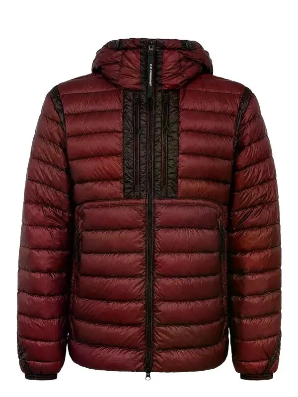 C.P. COMPANY Goggle Detail Quilted Jacket - Red