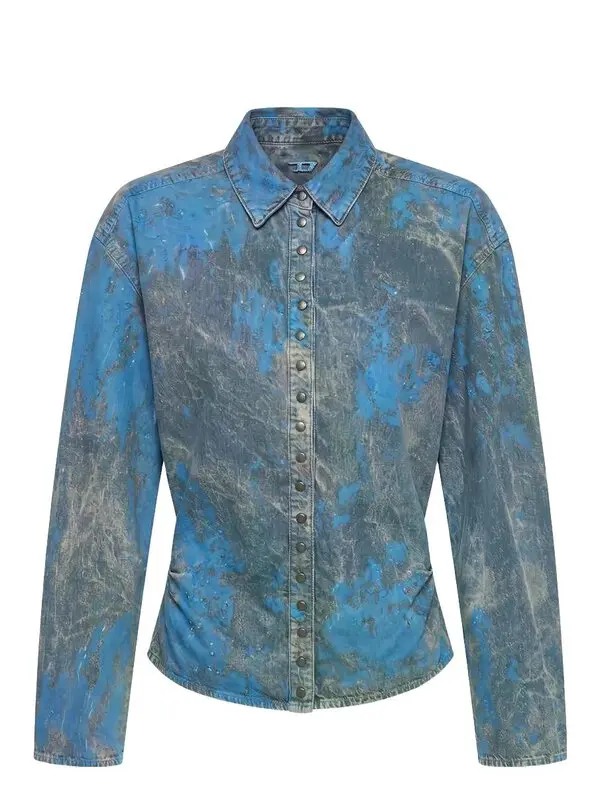DIESEL® Bleached Effect Denim Shirt - Grey