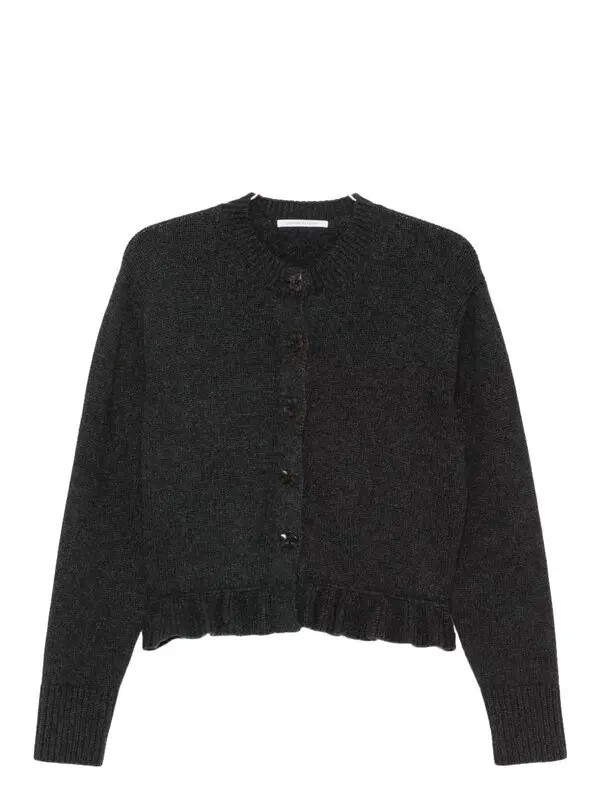Cecilie Bahnsen Ruffled Floral-button Cardigan - Grey