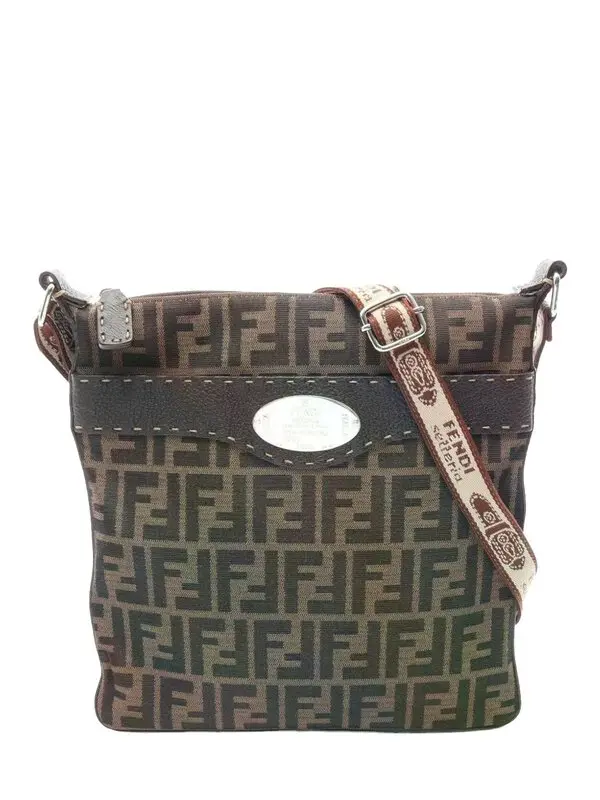Fendi Selleria Zucca Shoulder Bag - Brown