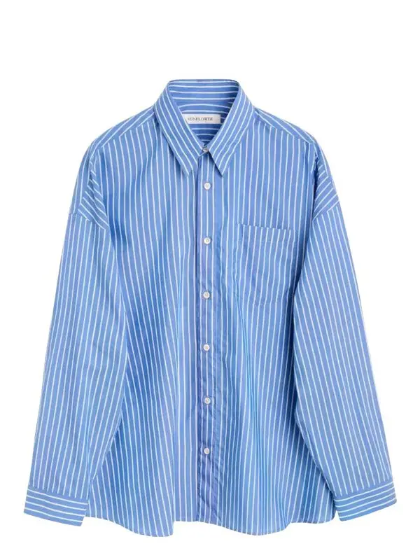 SUNFLOWER Vertical-stripe Shirt - Blue
