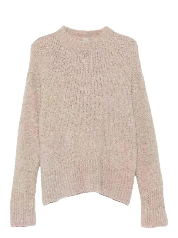 PRIVATE 0204 Ribbed Knit Crew Neck Sweater - Neutrals