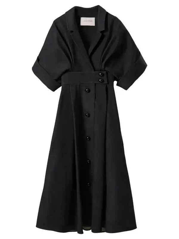 Carolina Herrera Button-up Midi Dress - Black