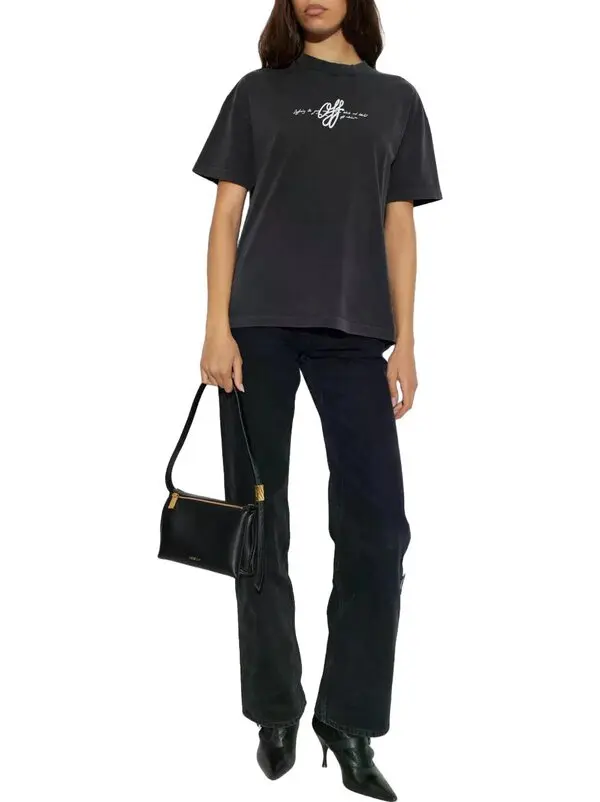 Off-White Logo Print T-shirt - Black
