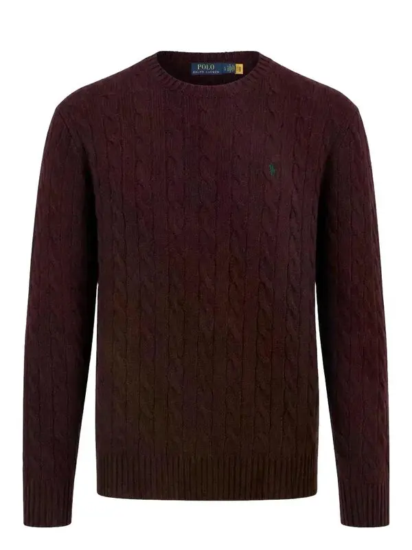 Polo Ralph Lauren Cable-knit Wool-cashmere Jumper - Red
