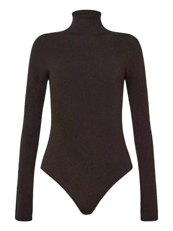 Wolford Seamless Net Bodysuit - Brown