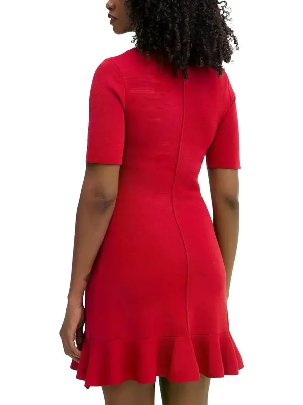 MORGAN Ruffled Mini Dress - Red