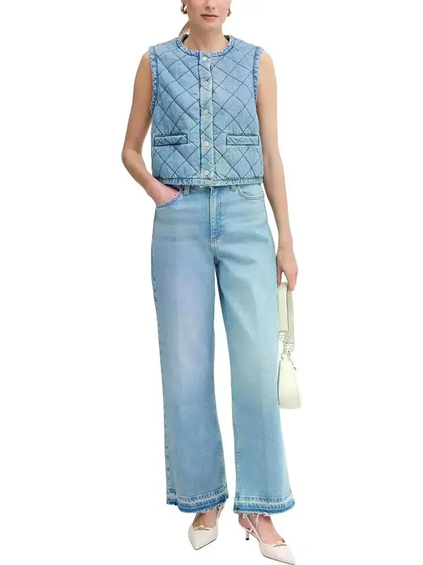 MORGAN Quilted Gilet - Blue
