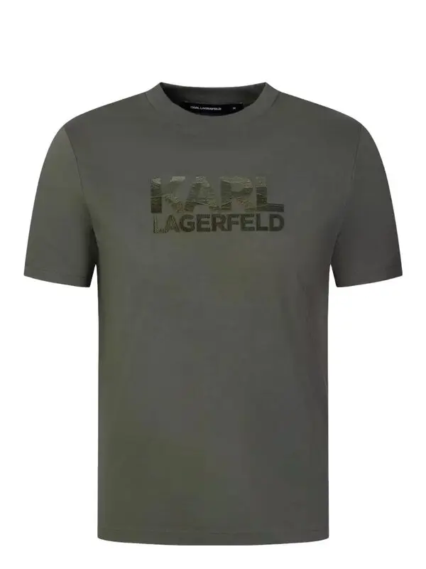 Karl Lagerfeld Logo-embroidered T-shirt - Green