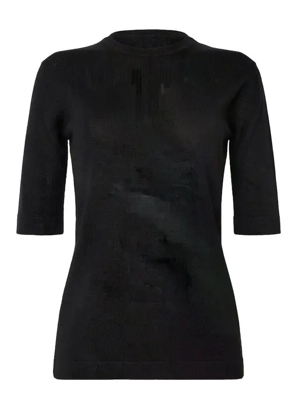 Wolford Knitted Mock-neck T-shirt - Black