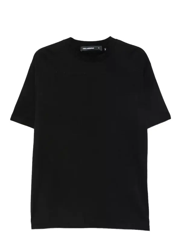 Karl Lagerfeld Logo-print Crew-neck T-shirt - Black