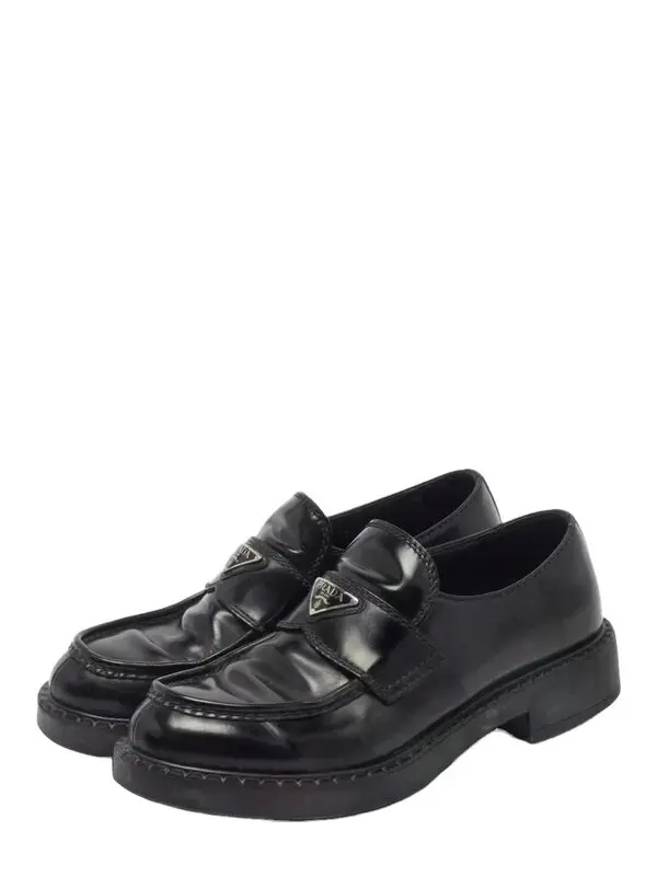 Prada Leather Loafers - Black