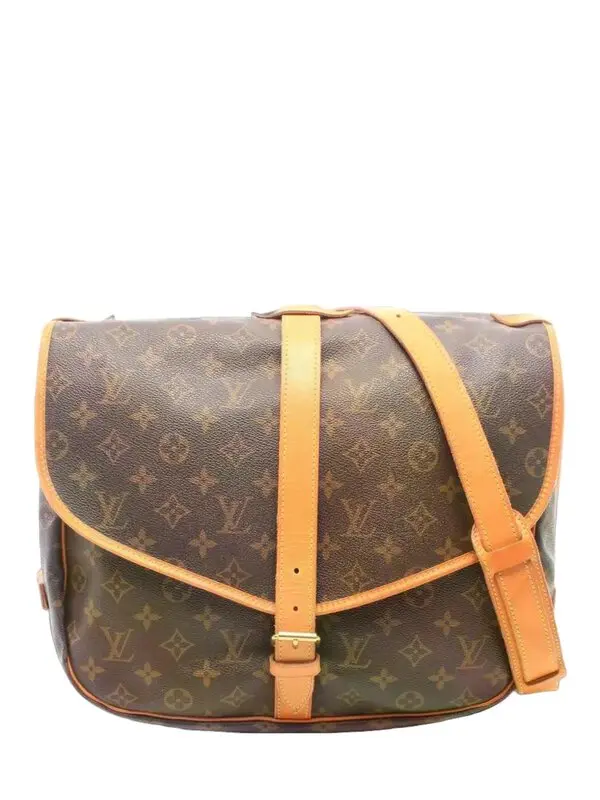 LOUIS VUITTON 1993 35 Saumur Monogram Crossbody Bag - Brown