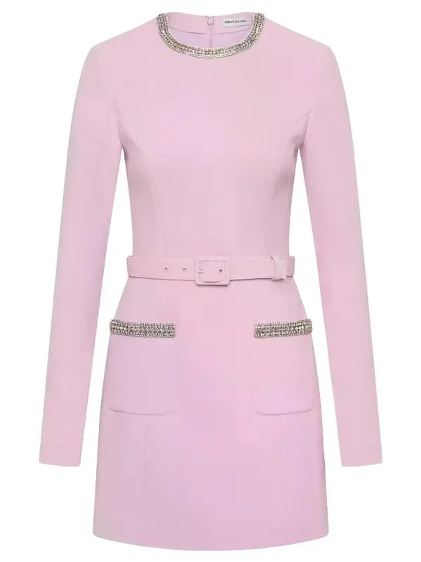 Rebecca Vallance Yolanda Embellished Long Sleeve Mini Dress - Pink
