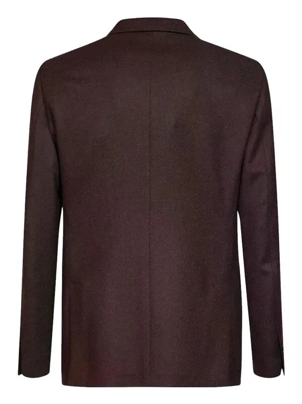 LARDINI Single-breasted Wool-blend Blazer - Red