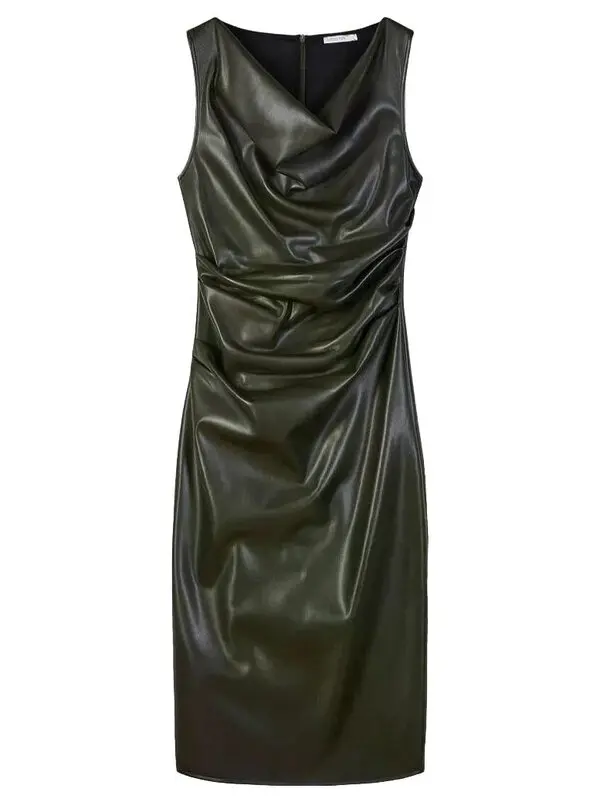 Patrizia Pepe Draped Midi Dress - Green