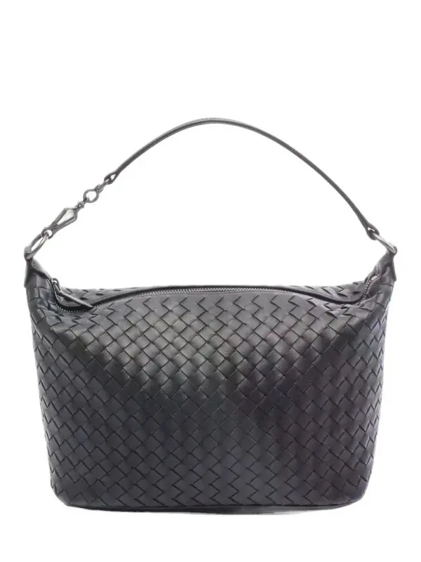 Bottega Veneta Intrecciato Shoulder Bag - Black