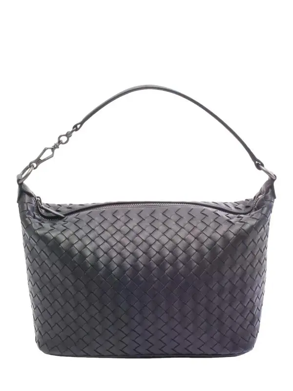 Bottega Veneta Intrecciato Shoulder Bag - Black
