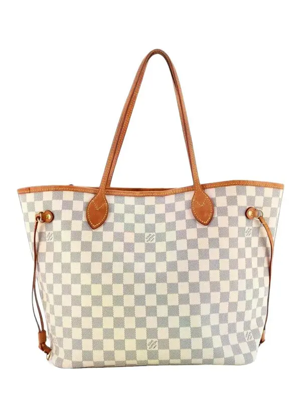 LOUIS VUITTON Damier Mm Tote Bag - White