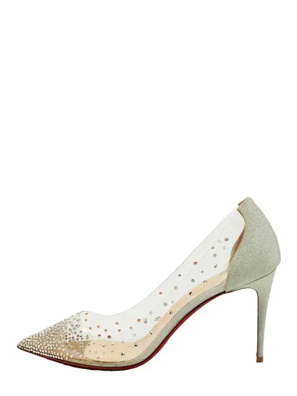 CHRISTIAN LOUBOUTIN Degrastrass Embellished Pumps - Silver