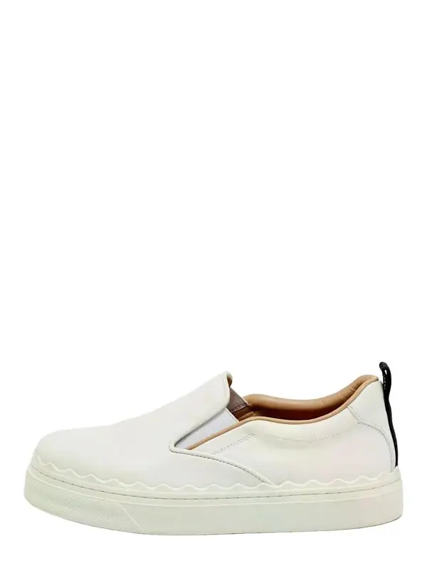 Chloé Lauren Leather Slip-on Sneakers - White