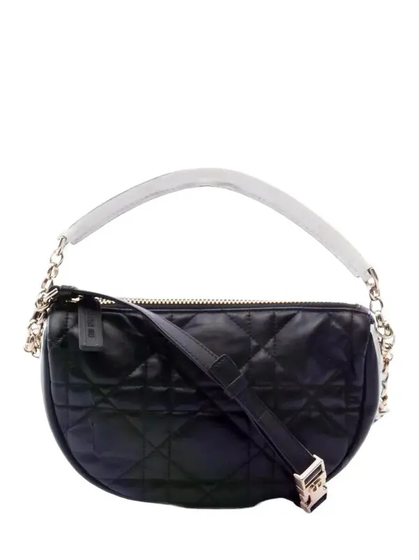 Dior Leather Cannage Quilted Shoulder Bag - Black