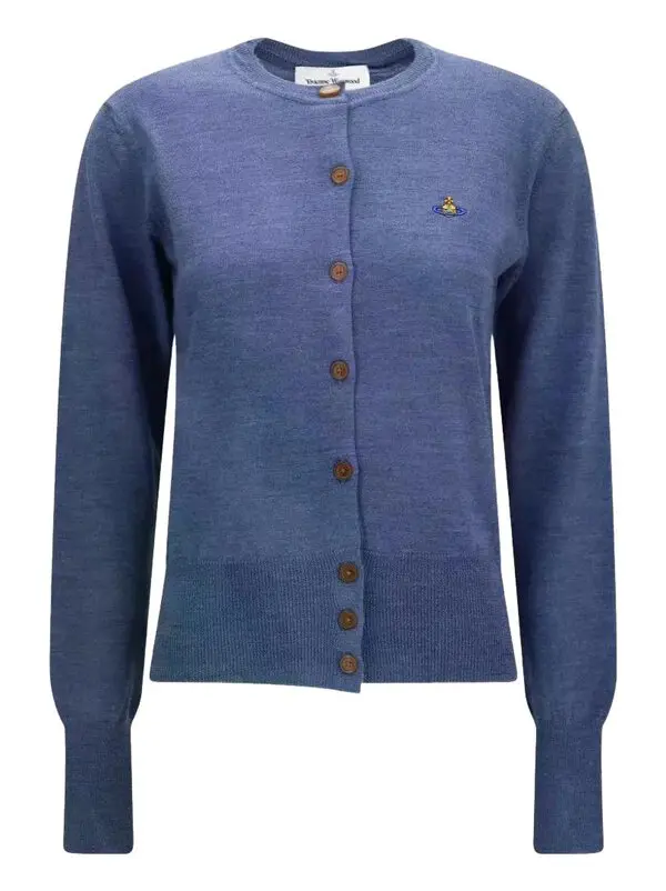 VIVIENNE WESTWOOD Bea Cardigan With Orb Embroidery - Blue