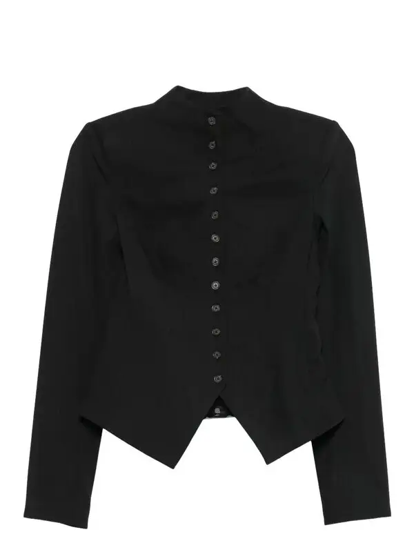 Staud Adrian Fitted Button-up Jacket - Black