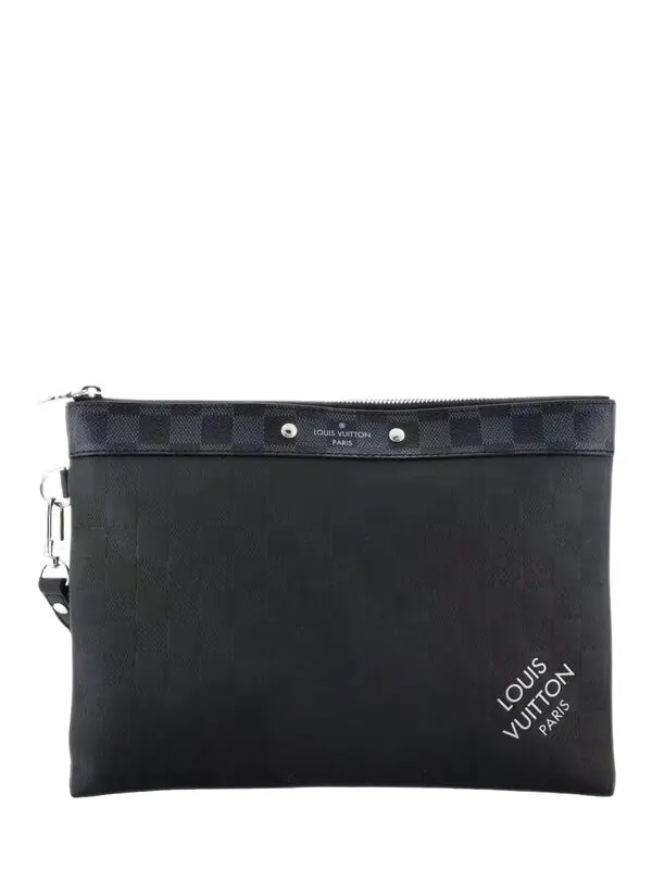 LOUIS VUITTON Damier Infini Leather Pochette To Go Clutch - Black