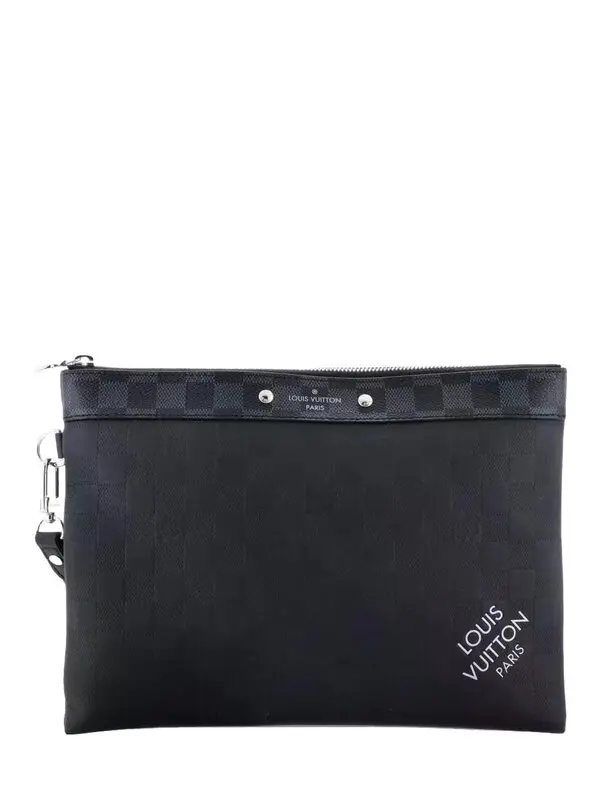 LOUIS VUITTON Damier Infini Pochette Clutch - Black