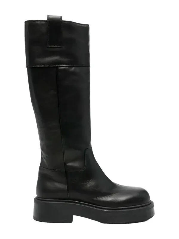 VIC MATIE Xavier Leather Knee-high Boots - Black