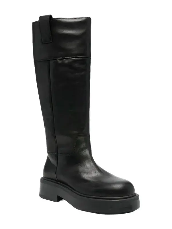 VIC MATIE Xavier Leather Knee-high Boots - Black