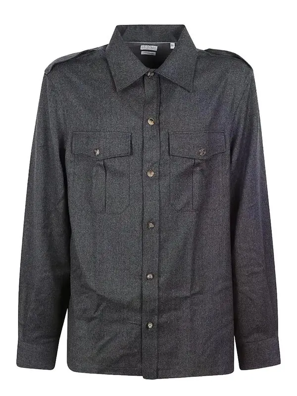 Brunello Cucinelli Epaulette Button-down Shirt - Grey
