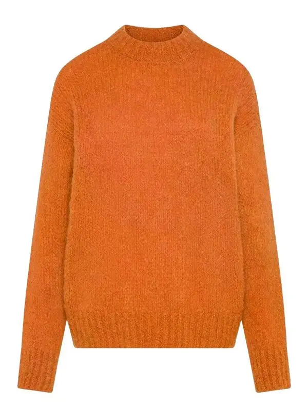 Seventy Ribbed Knit Drop-shoulder Sweater - Orange