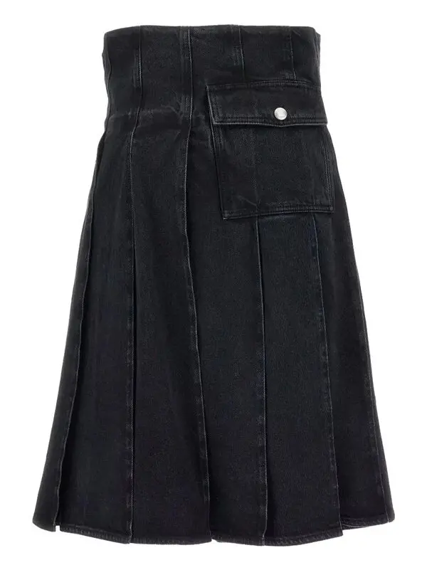 Marni Pleated Wrap Maxi Skirt - Black