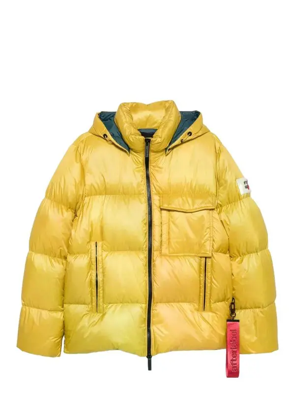 AFTER/LABEL Quilted Hooded Jacket - Yellow