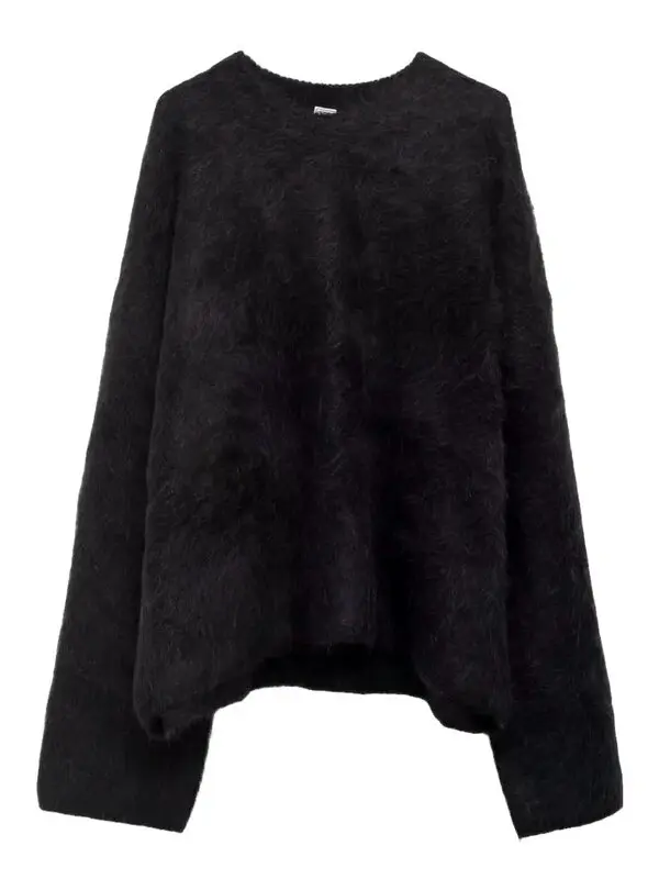 TOTEME Boxy Alpaca Knit Jumper - Black