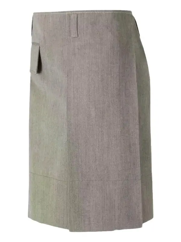 Marni Flap-pocket Midi Skirt - Grey