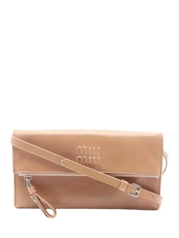 Miu Miu Vitello Shine Shoulder Bag - Neutrals